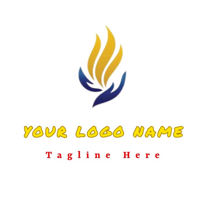 hand with fire logo template design | PosterMyWall
