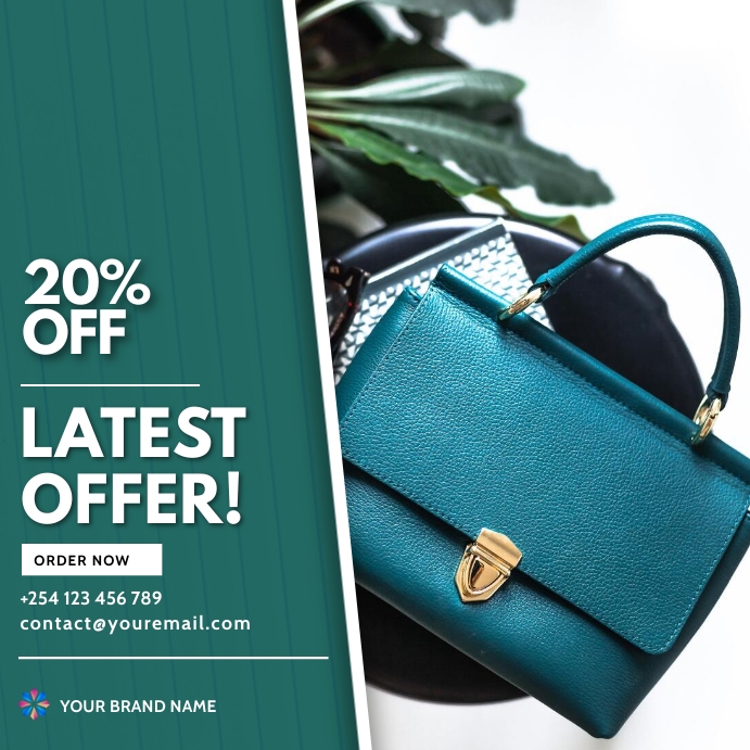 Copy of handbag purse fashion sale template | PosterMyWall