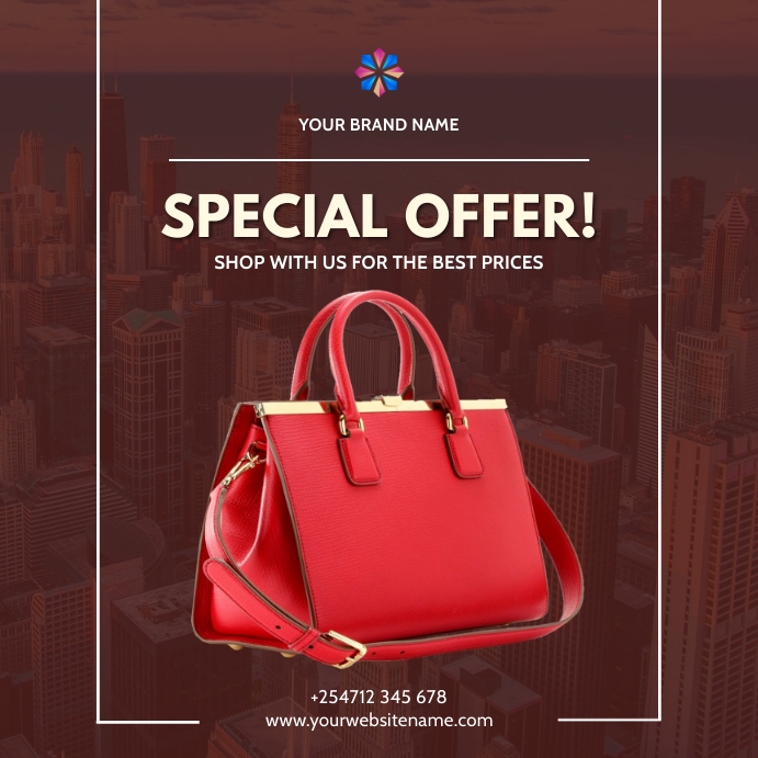 handbag purse fashion sale template | PosterMyWall