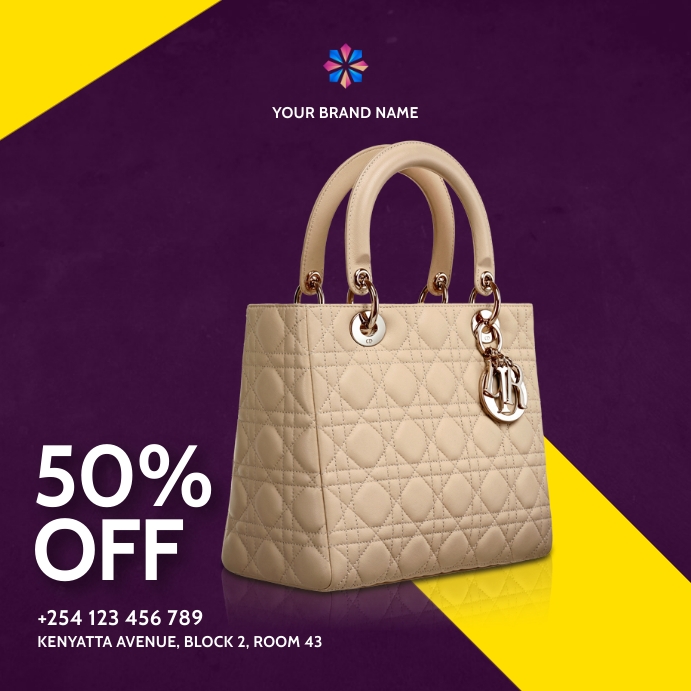 handbag purse fashion sale template | PosterMyWall
