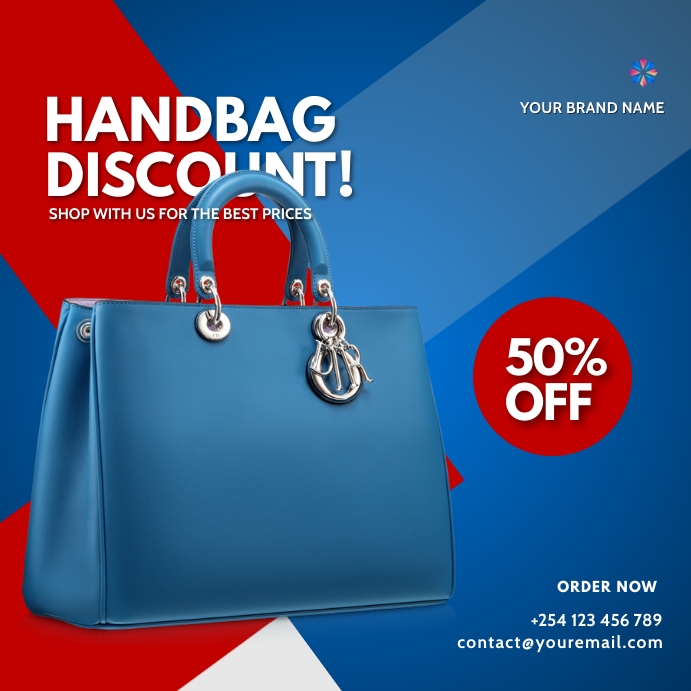 Copy of handbag purse fashion sale template | PosterMyWall