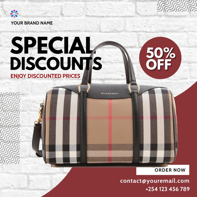 handbag purse fashion sale template | PosterMyWall