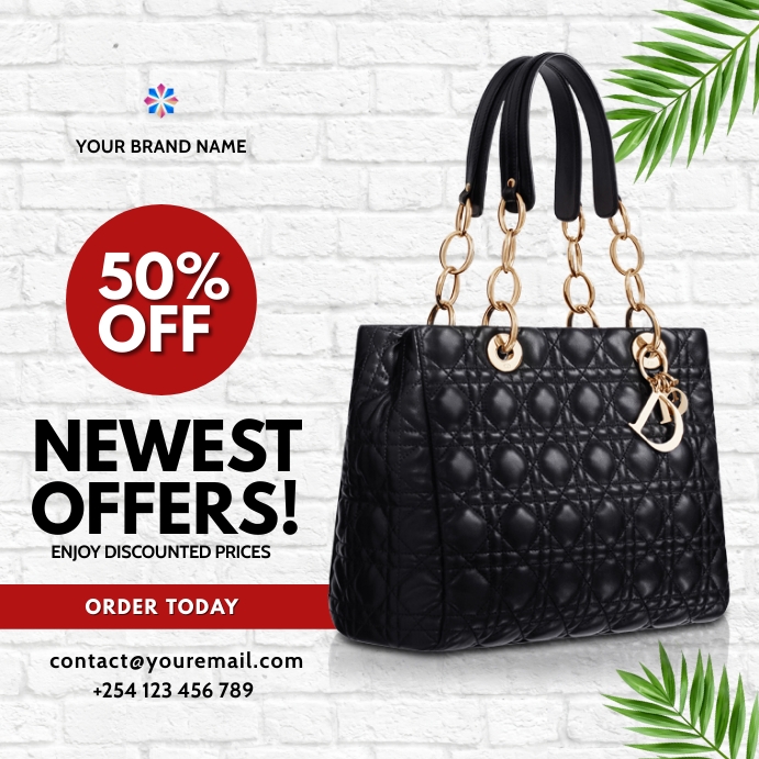 handbag purse fashion sale template | PosterMyWall