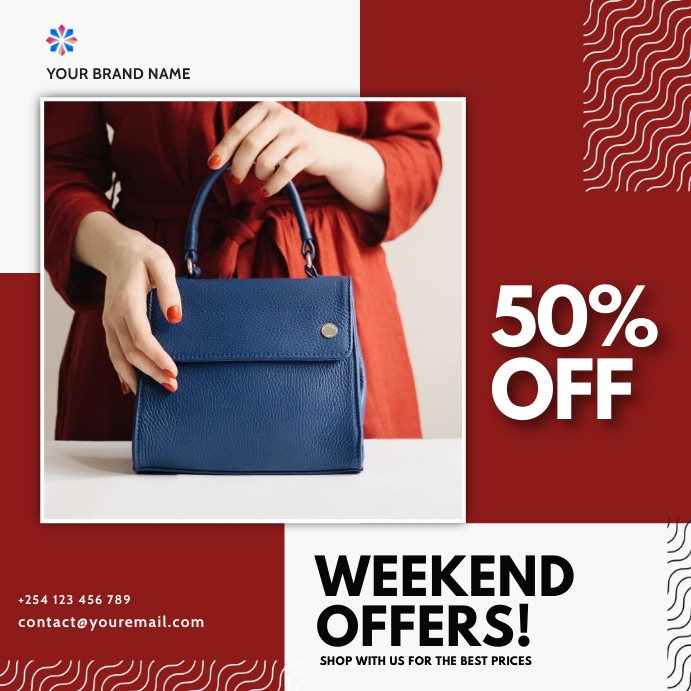 Copy of handbag purse fashion sale template | PosterMyWall