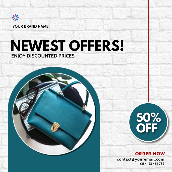 Copy of handbag purse fashion sale template | PosterMyWall