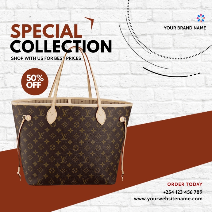 Copy of handbag purse fashion sale template | PosterMyWall