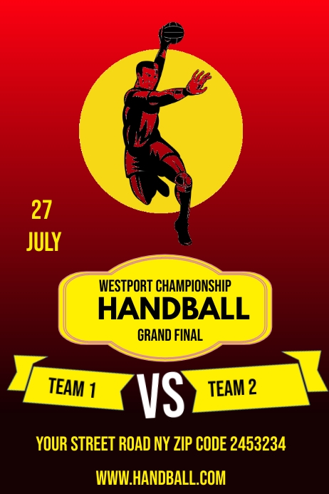 Copy of HANDBALL CHAMPIONSHIP GAME | PosterMyWall
