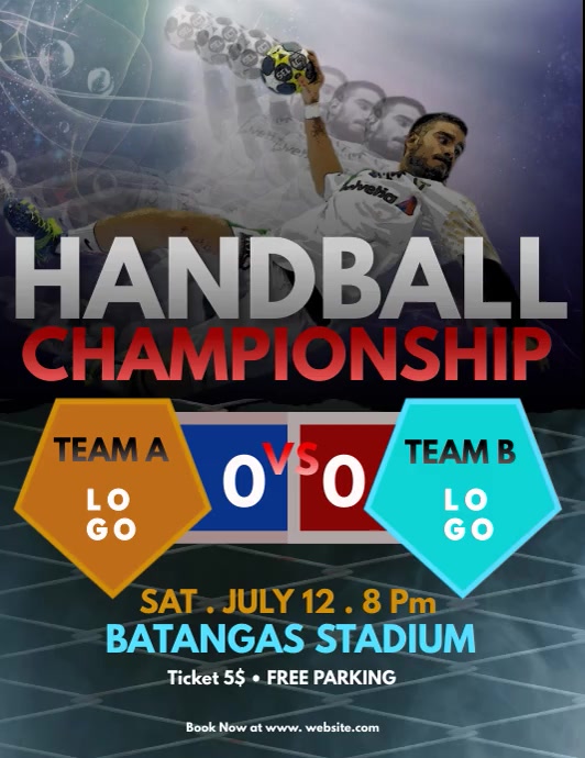 Handball Template | PosterMyWall