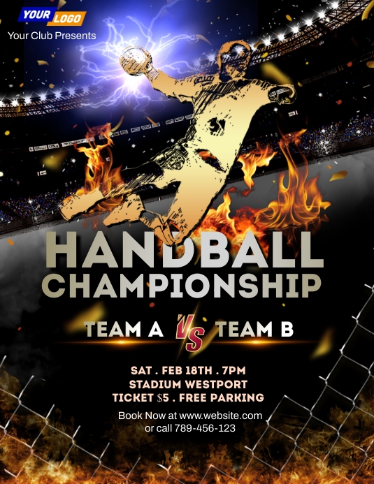 Copy of Handball tournament flyer design | PosterMyWall
