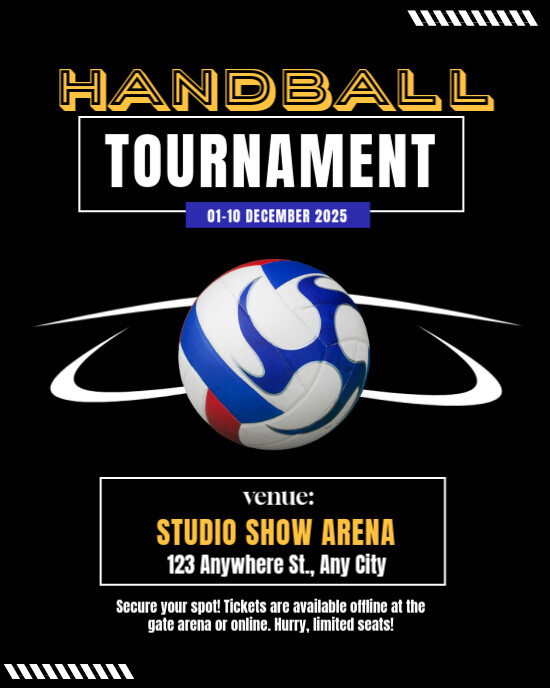 HANDBALL TOURNAMENT INSTAGRAM POST Template | PosterMyWall