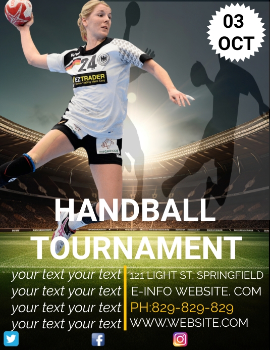 Plantilla de Handball tournament poster design flyer | PosterMyWall
