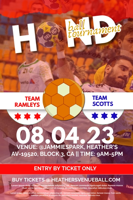HANDBALL TOURNAMENT POSTER TEMPLATE (1) | PosterMyWall