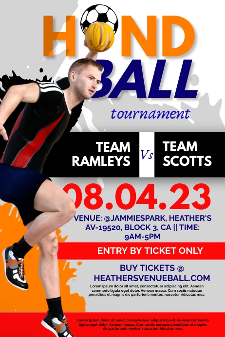 Plantilla de HANDBALL TOURNAMENT POSTER TEMPLATE (2) | PosterMyWall