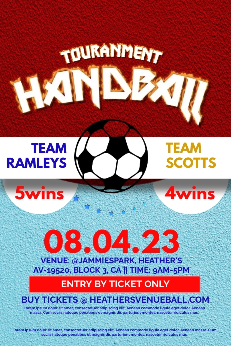 HANDBALL TOURNAMENT POSTER TEMPLATE (3) | PosterMyWall
