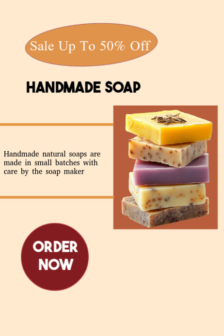 Copy of Handmade soap sale 50% off | PosterMyWall