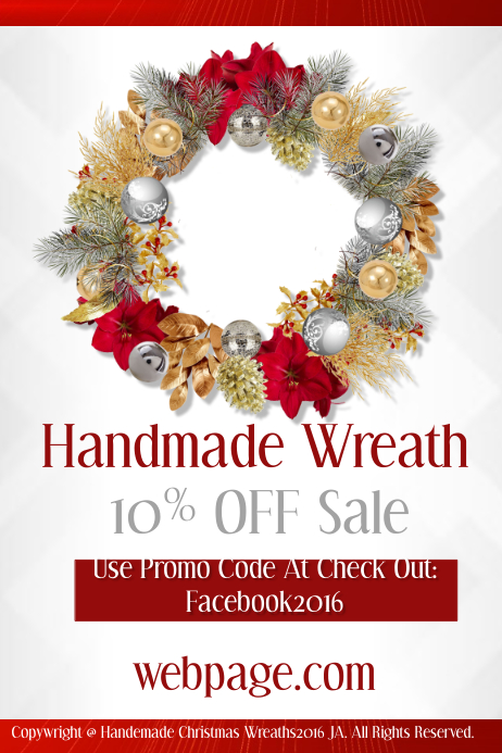 Handmade Wreath Sale Template | PosterMyWall