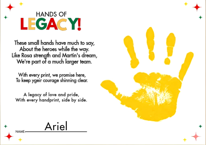 Hands of Legacy – Meaningful Child Handprint Keepsake Poster Template ...
