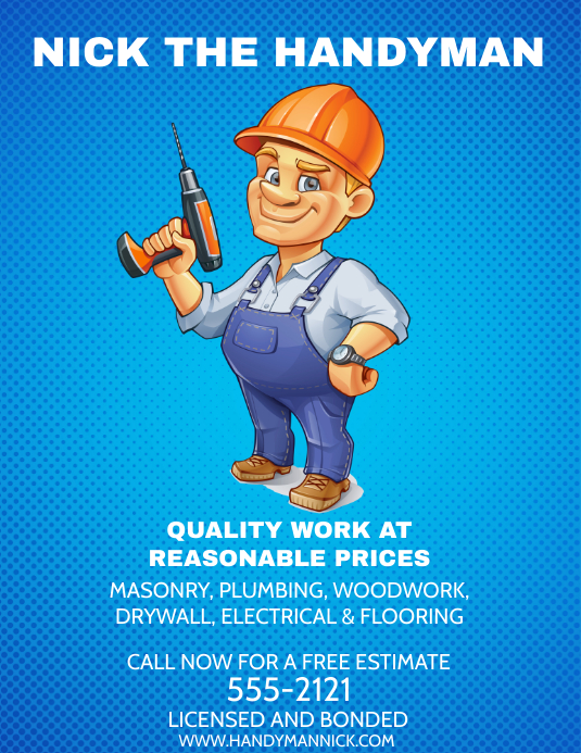 HANDYMAN Template | PosterMyWall