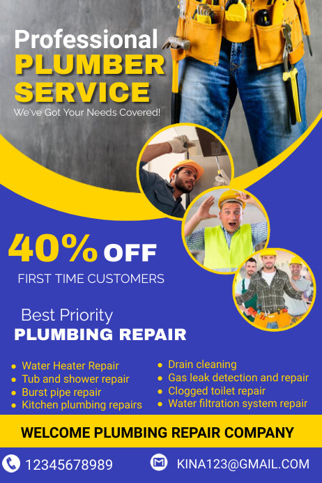 handyman flyer, plumber flyer, construction f Template | PosterMyWall