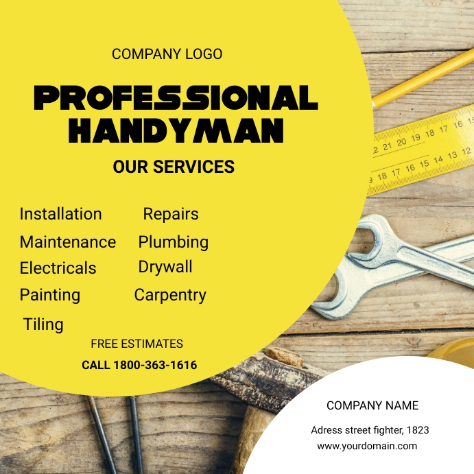 handyman flyer Template | PosterMyWall