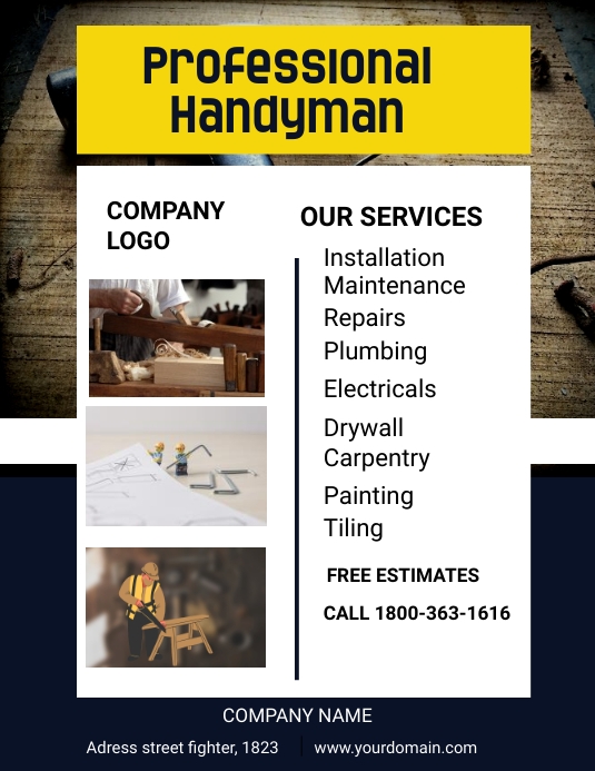 handyman flyer Template | PosterMyWall
