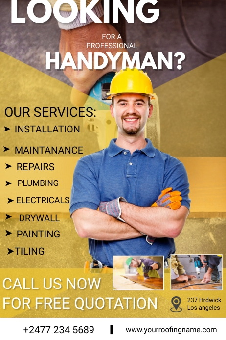 handyman flyer Template | PosterMyWall