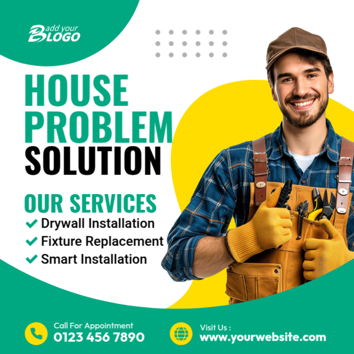 Handyman Service Instagram Post Template | PosterMyWall