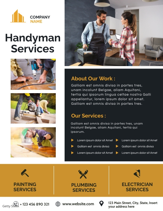 handyman services flyer advertisement Template | PosterMyWall