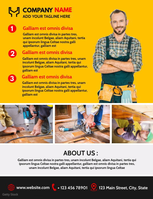 Copy of handyman services flyer template design | PosterMyWall