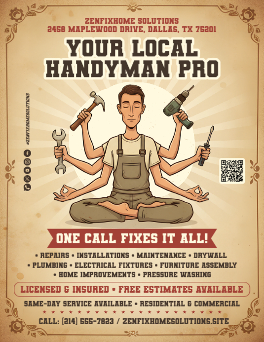 Handyman Services Flyer Template | PosterMyWall