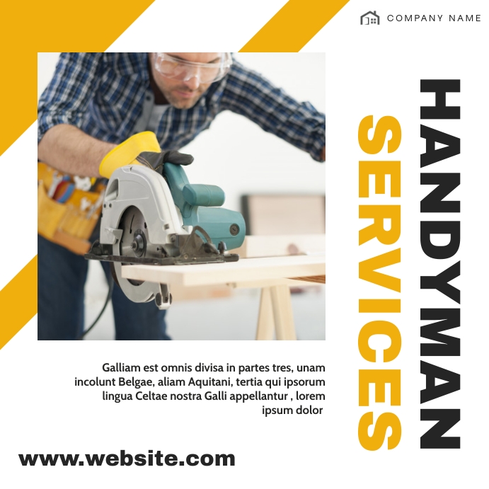 handyman services instagram post and social m Template | PosterMyWall