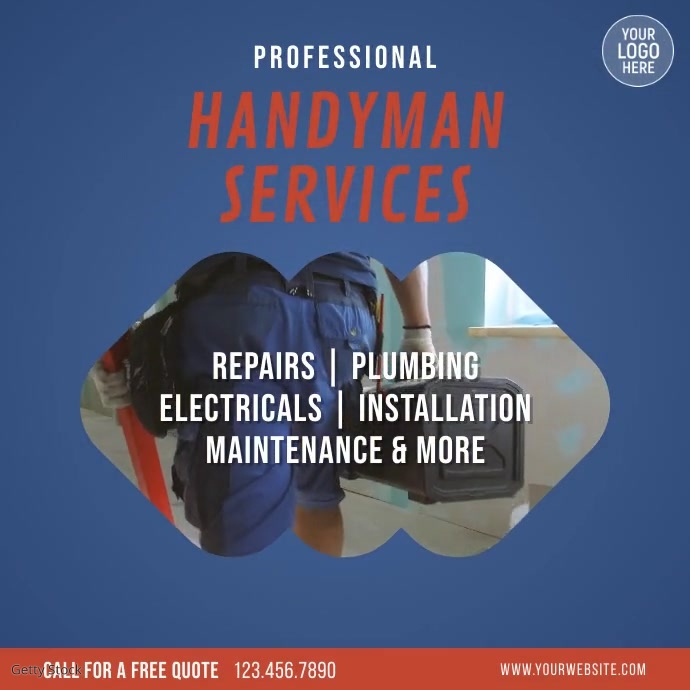 Handyman Services Video Ad Template | PosterMyWall