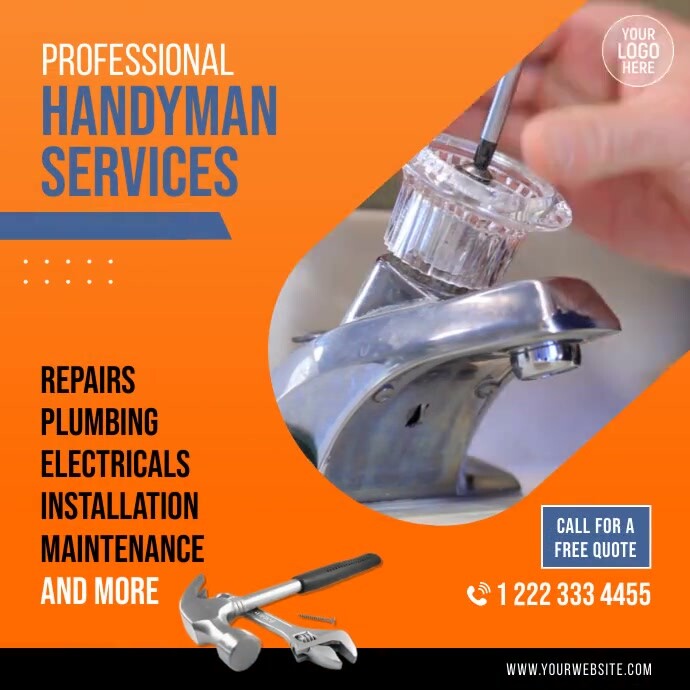 Handyman Services Video Ad Template | PosterMyWall