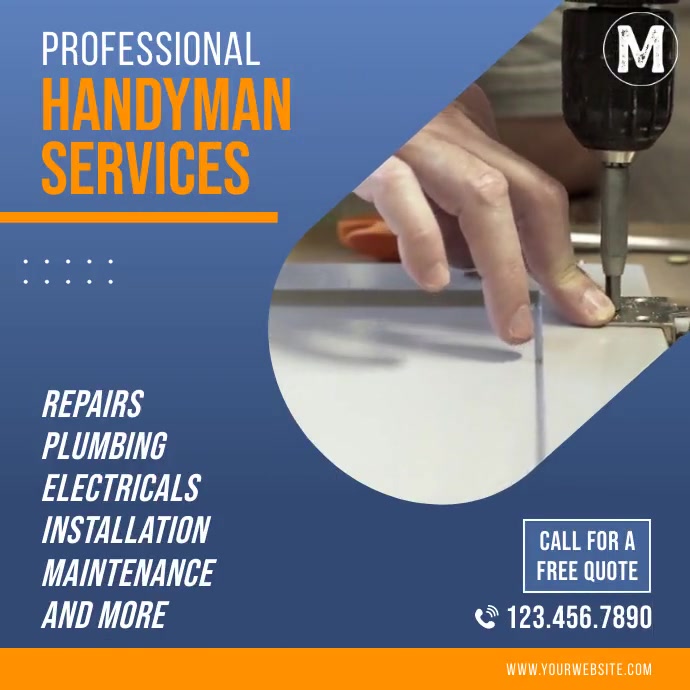 Handyman Services Video Ad Template | PosterMyWall