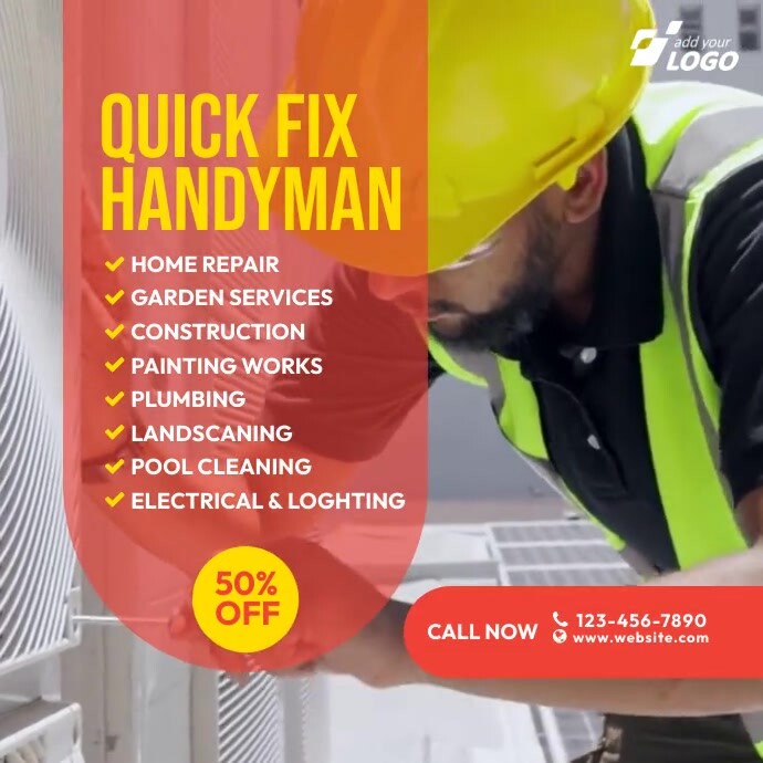 Free DIY Handyman Poster Template | PosterMyWall