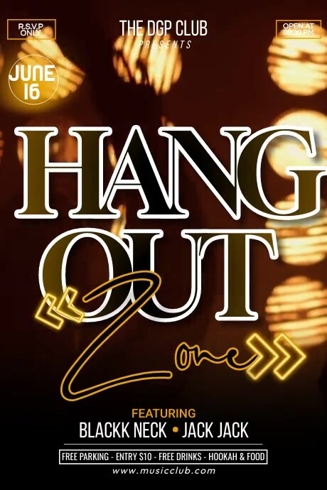Hang Out Party Video Template | PosterMyWall