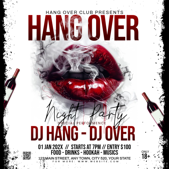 Plantilla de Hang Over Night Party Instagram Post | PosterMyWall
