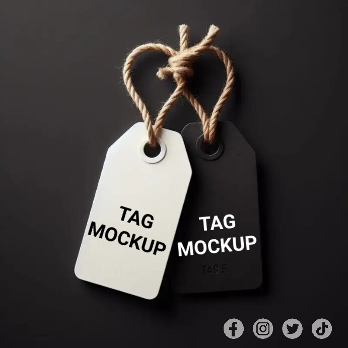Hang tag design mockup template | PosterMyWall