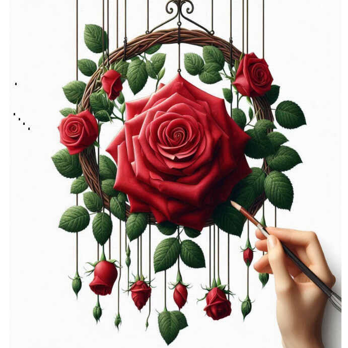 Copy of Hanging Rose flower | PosterMyWall