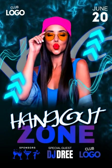 Copy of Hangout Zone Club Party | PosterMyWall
