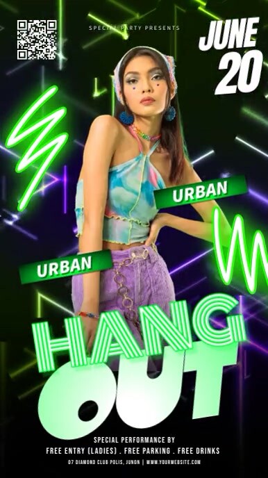 Modèle Hangout Zone Urban | PosterMyWall