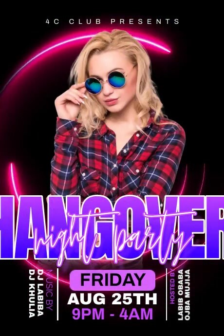 Plantilla de Hangover Club Party | PosterMyWall