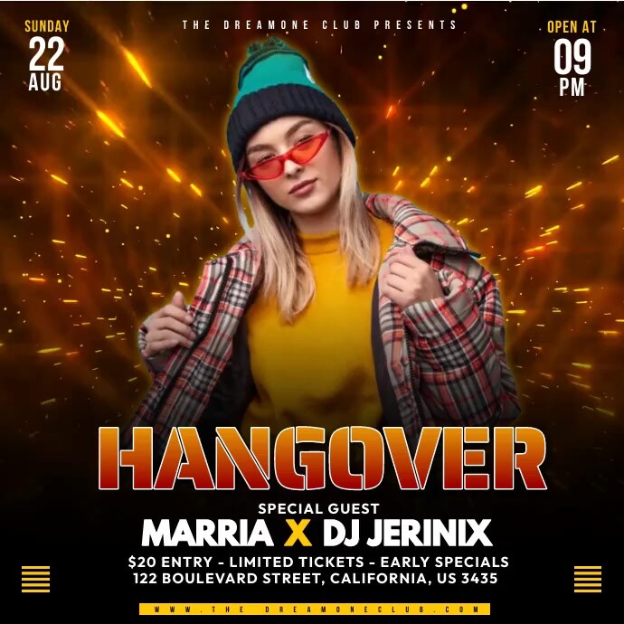 Hangover Club Party Template | PosterMyWall
