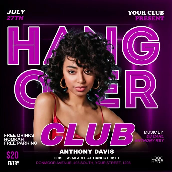 Hangover Club Party Video Template | PosterMyWall