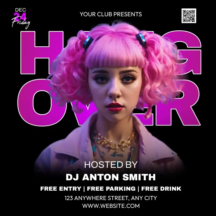 Hangover Club Party Video Template | PosterMyWall