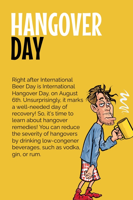 Hangover Day Poster Template | PosterMyWall