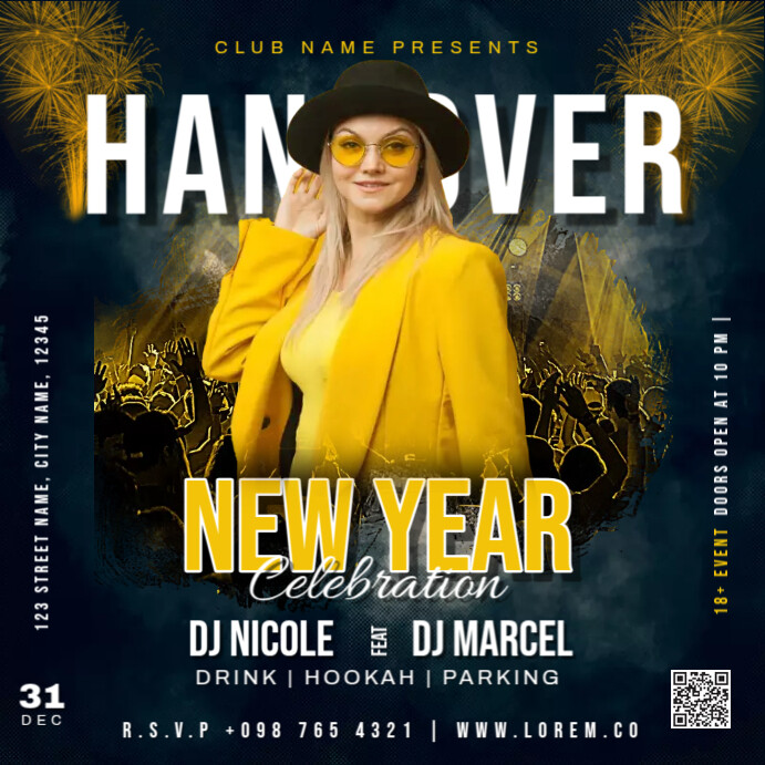 Hangover New Year Party Template | PosterMyWall