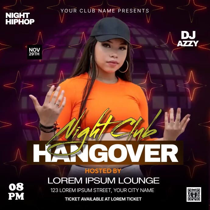 Hangover Night Club Template | PosterMyWall