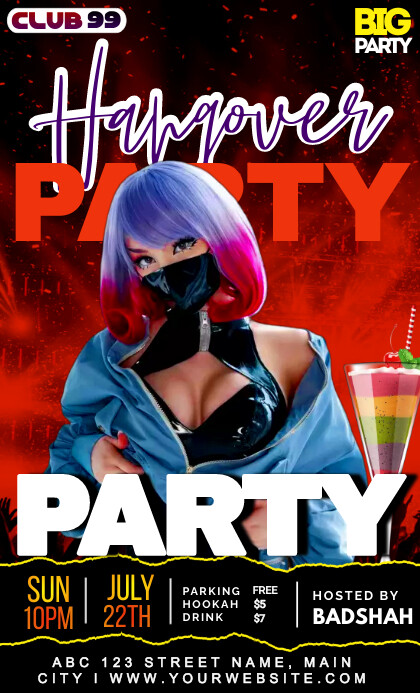 Copy of Hangover night club party | PosterMyWall
