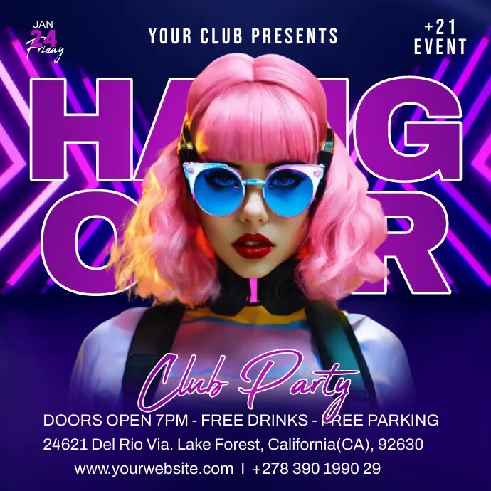 Hangover Night Club Video Template | PosterMyWall